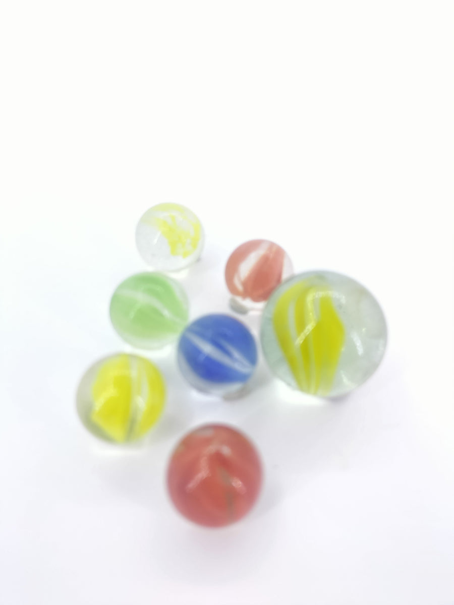 Glass Marbles - Shining Rainbow (20xSml; 1xLrg) – Toyville - South Africa