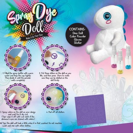 Sew Star DIY Spray Dye Doll Dino Plush Toy – Toyville - South Africa
